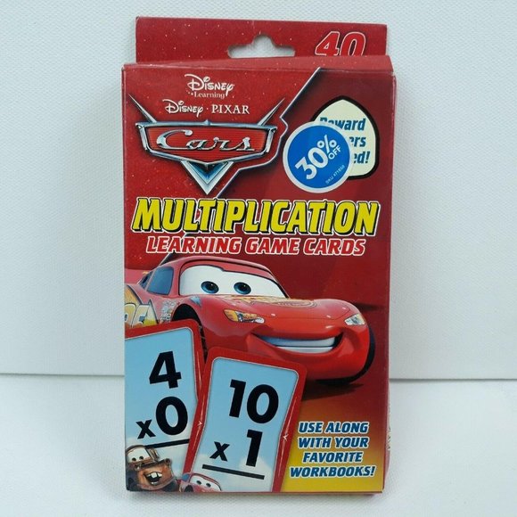 Disney | Toys | Disney Pixar Cars Multiplication Learning Cards | Poshmark